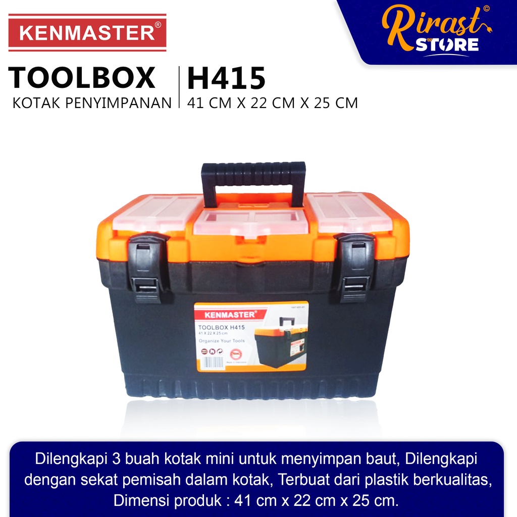Jual Rirast Store - KENMASTER Tool Box Besar H 415 Tool Kit Tempat ...