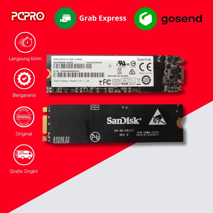 Jual SSD SANDISK 128GB M.2 2280 SSD 256GB M.2 2280 SSD 64GB NVME 2230 ...