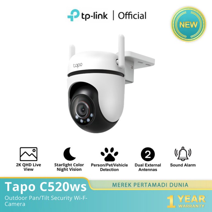 Jual TP-LINK CCTV TP-Link Tapo C520WS 2K QHD CCTV Outdoor Pan/Tilt ...