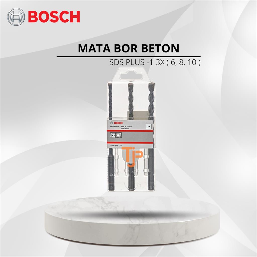 Jual BOSCH MATA BOR BETON SET 3Pcs (6, 8, 10) SDS PLUS-1 Pn.12608579118 ...