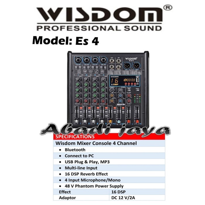 Jual mixer wisdom es 4 wisdom es4 4 channel original garansi resmi | Shopee Indonesia