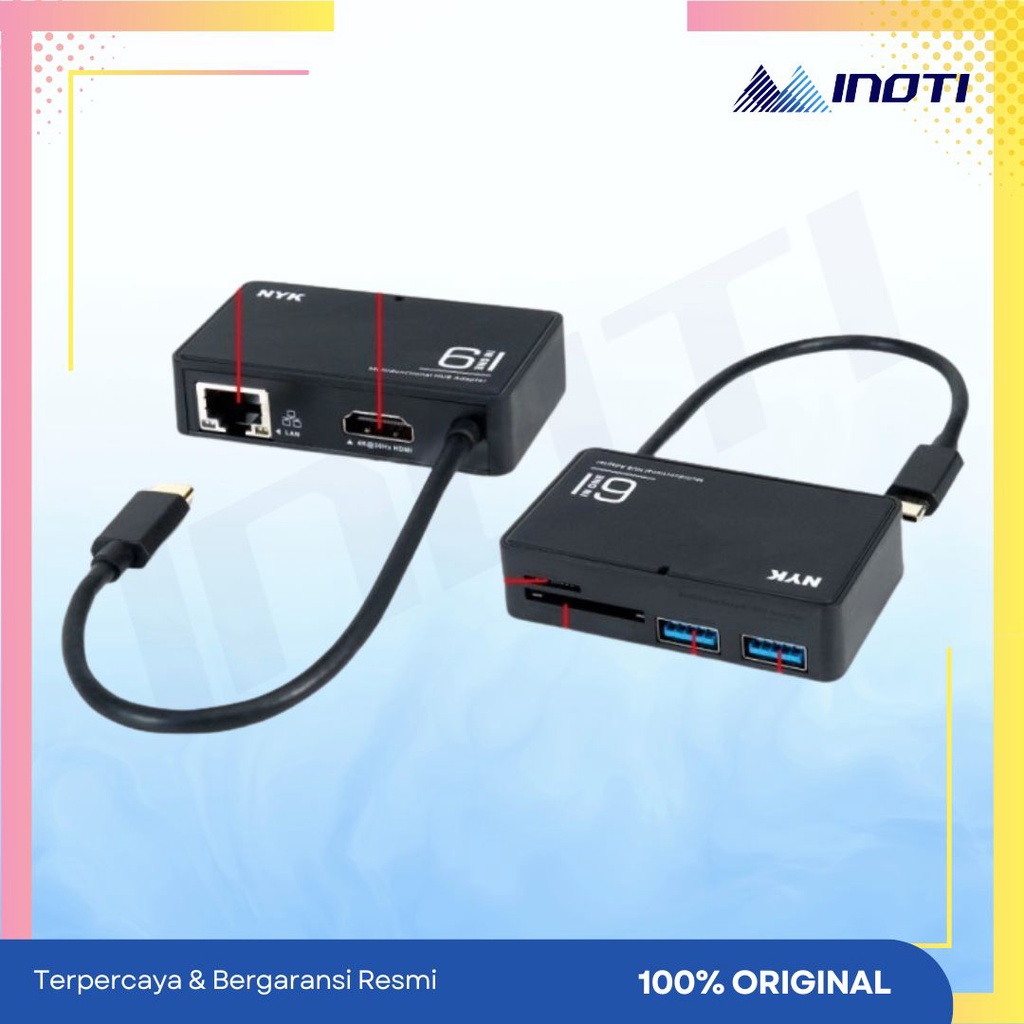 Jual USB Type C 6 in 1 adapter HUB Connector to HDMI card Reader ...