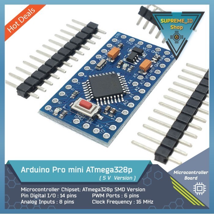 Jual Arduino Pro mini ATmega328 16 Mhz Microcontroller Dev Board ...
