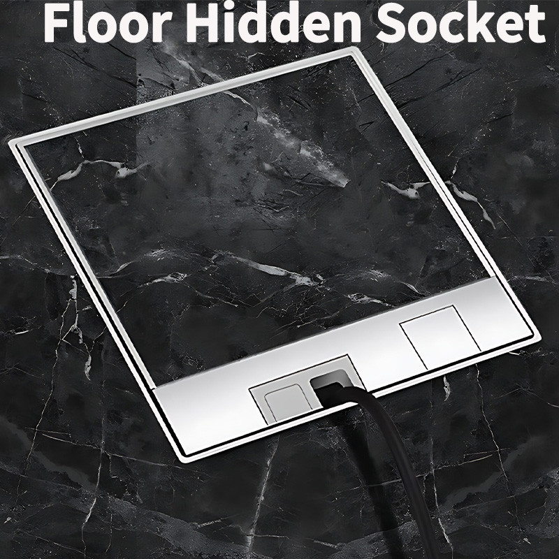 Jual Modern Flat Floor Socket 130mm- Embedded with USB Ports, 304 ...