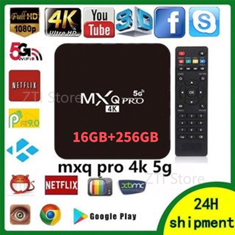 Jual mxq pro 4k 5g 16G+256G smart box android 11 set up box tv digital stb android tv box tv ...