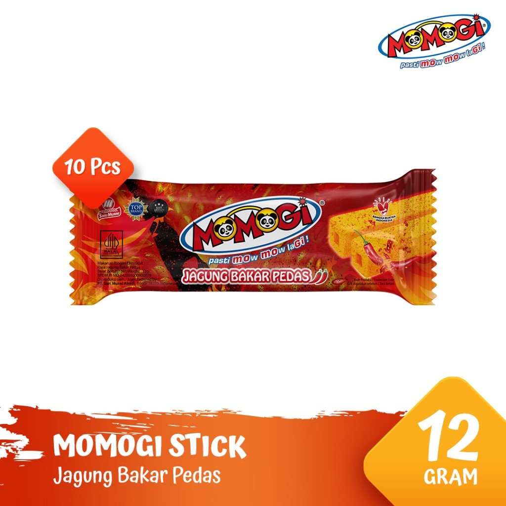 Jual Momogi Stick Snack 12gr - Jagung Bakar Pedas [1 Box @ 10 Pcs] | Shopee Indonesia