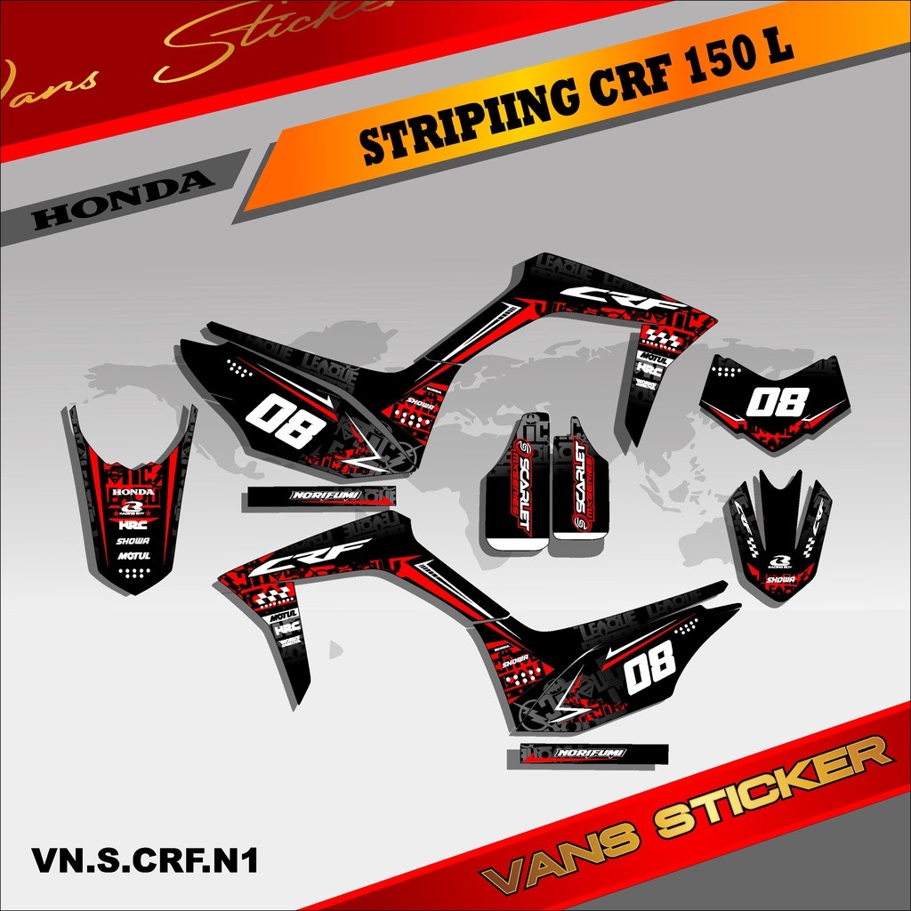 Jual Sticker Striping CRF 150L- Lis Sticker Variasi Motor CRF 150L ...