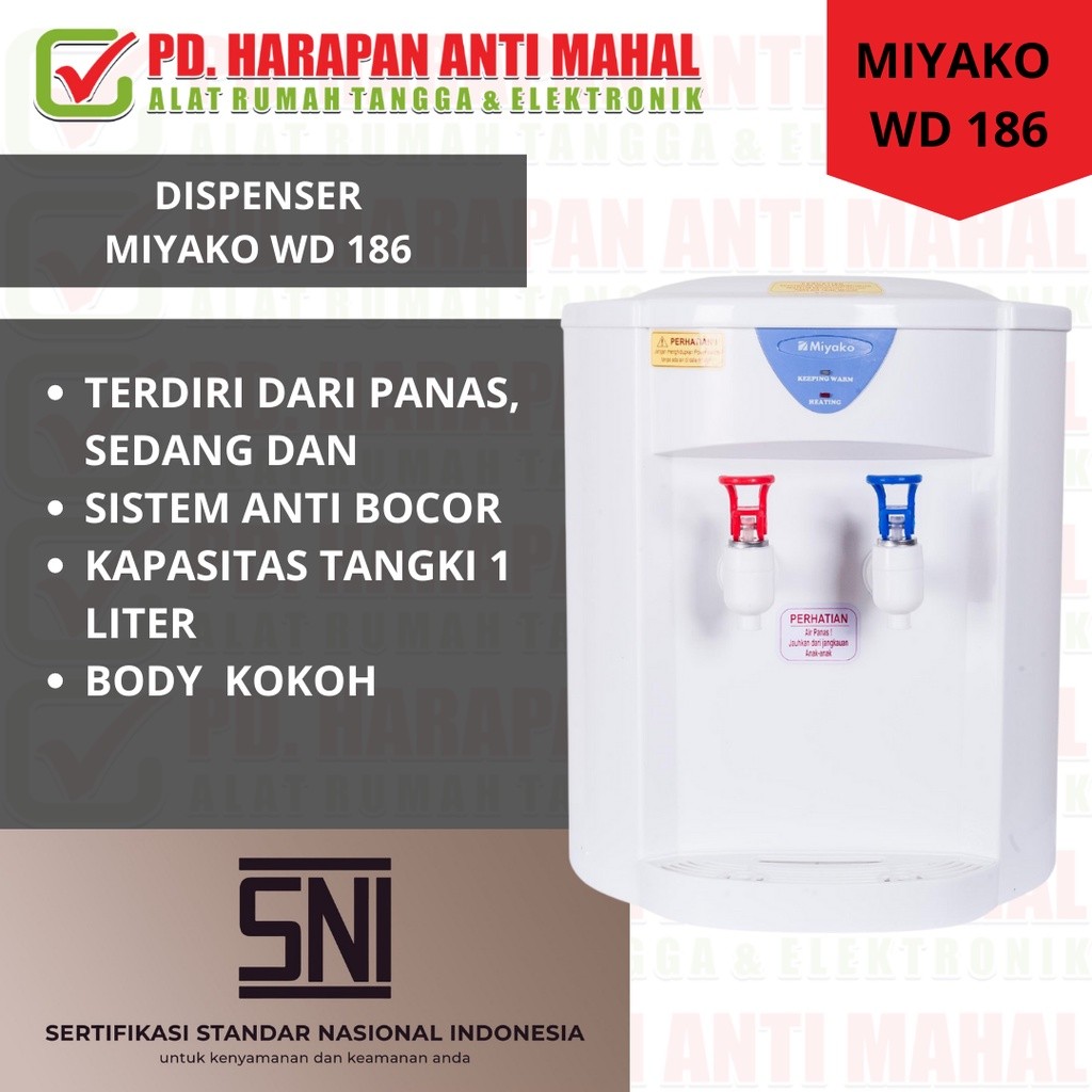 Jual DISPENSER MIYAKO WD 186/ DISPENSER KECIL MIYAKO WD 186/ DISPENSER ...