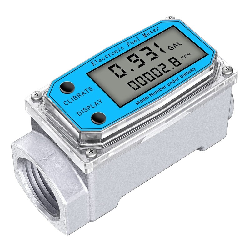 Jual Digital Turbine Water Flow Meter Digital LCD Display With NPT ...