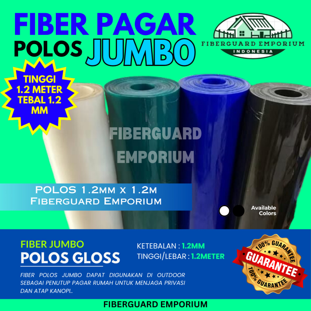 Jual New ! [JUMBO 120cm] Fiber Penutup Pagar Rumah & Kanopi JUMBO Super ...