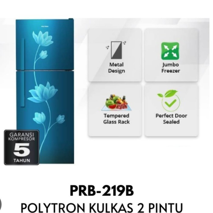 Jual kulkas polytron prb 219b 2pintu | Shopee Indonesia