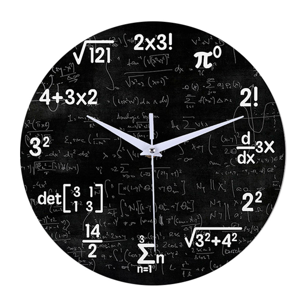 Jual Math Wall Clock,Mathematics Clock,for Kids Math Formulas Icons ...