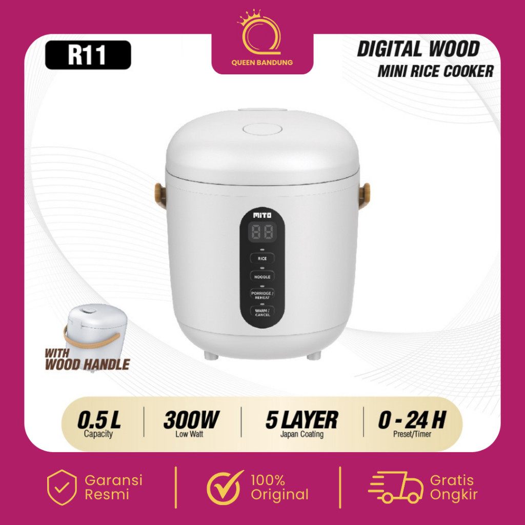 Jual MITO Digital Rice Cooker Mini 0.5 Liter R11 Travel Magic Com ...
