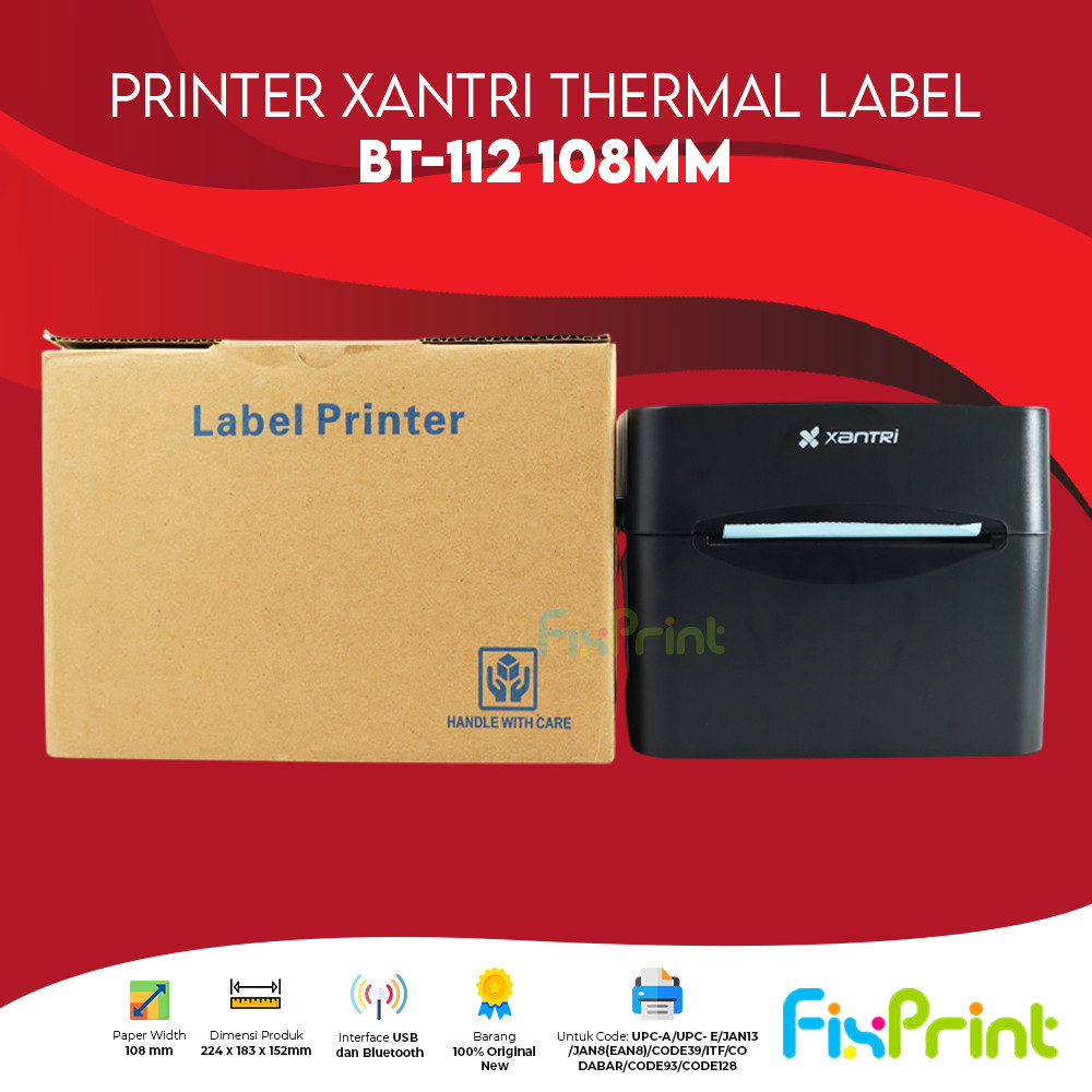 Jual Printer Thermal Resi Mini Potable Xantri BT-802 TSC 80mm / BT-112 108mm Printer Thermal ...