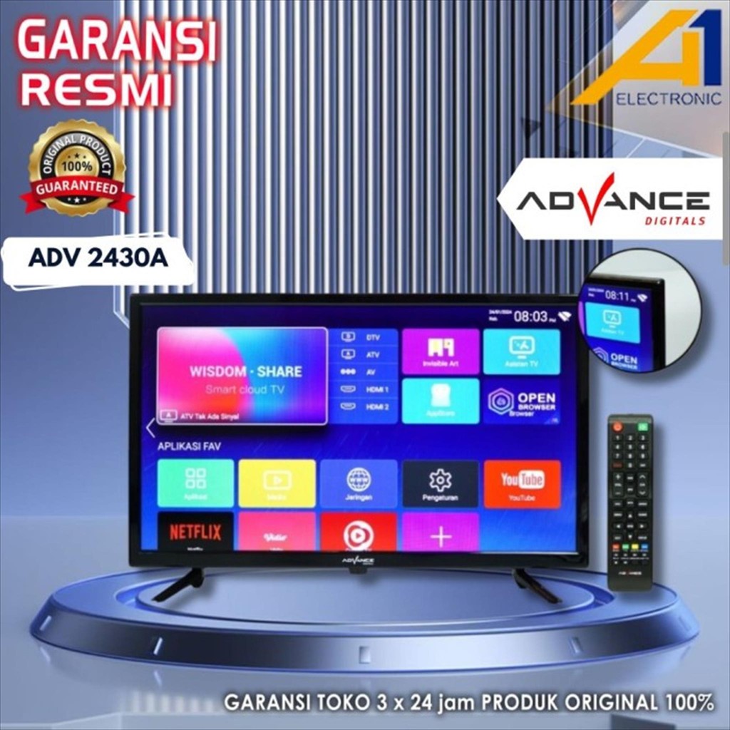 Jual Advance Smart TV ADV2430A / ADV 2430A / ADV 2430 A LED Digital 24 ...