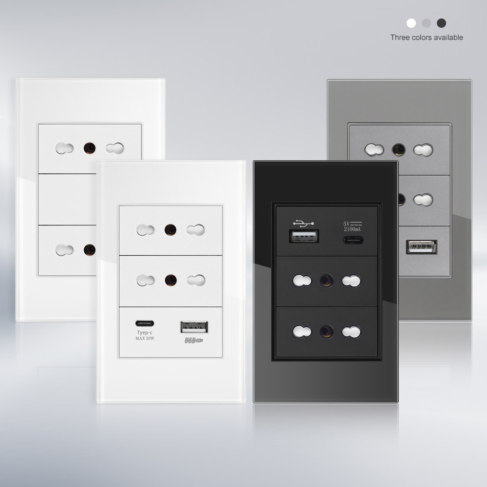 Jual VISWE Chile Italy standard wall plug with usb 20W Fast Charging ...