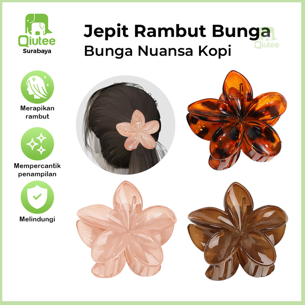 Jual Jepit Motif Bunga Kamboja Cantik Brown Edition Jedai untuk Rambut ...