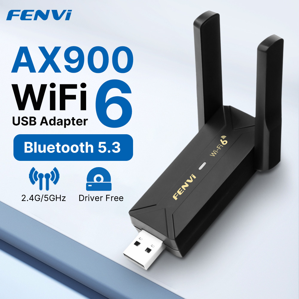 Jual Fenvi WiFi 6 AX900 USB Adapter Bluetooth 5.3 Dual Band 2.4/5Ghz WiFi6 Network Receiver ...