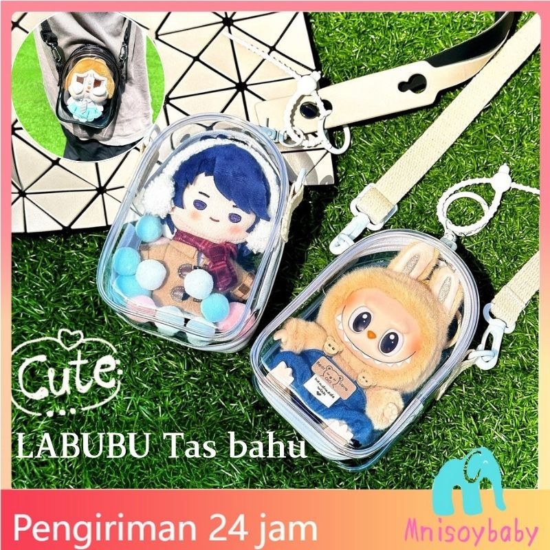 Jual [Penjual Lokal] Tas labubu PVC transparent storage bag Pop Mart ...