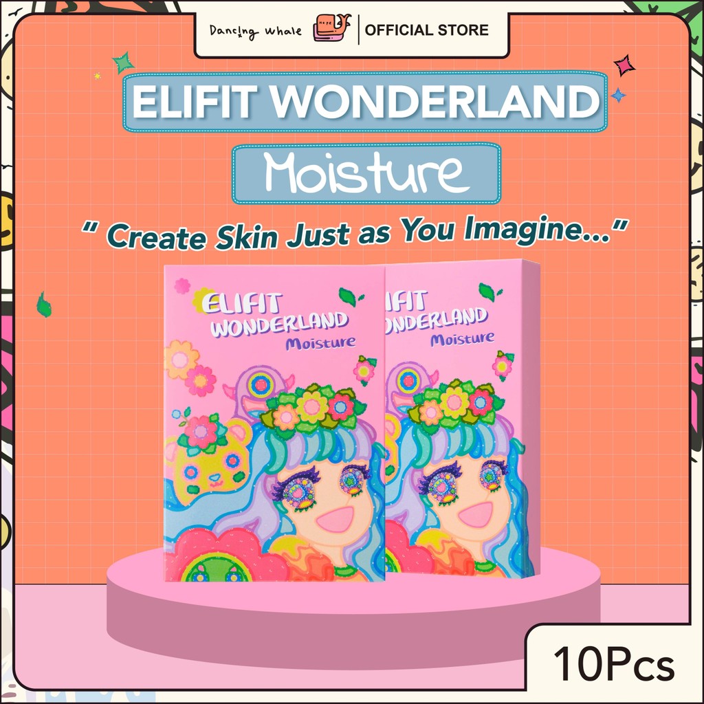 Jual DANCING WHALE Elifit Wonderland Moisture Mask Pack Plus - 10 Pcs ...