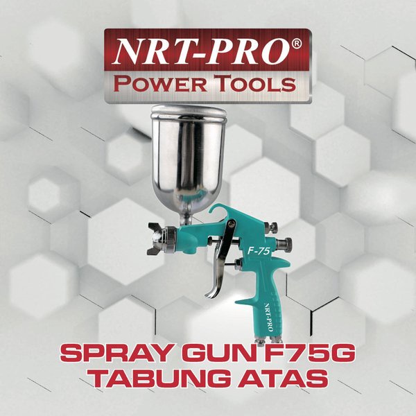 Jual Spray Gun NRT PRO F75G 400cc Alat Penyemprot Cat Tabung Atas ...