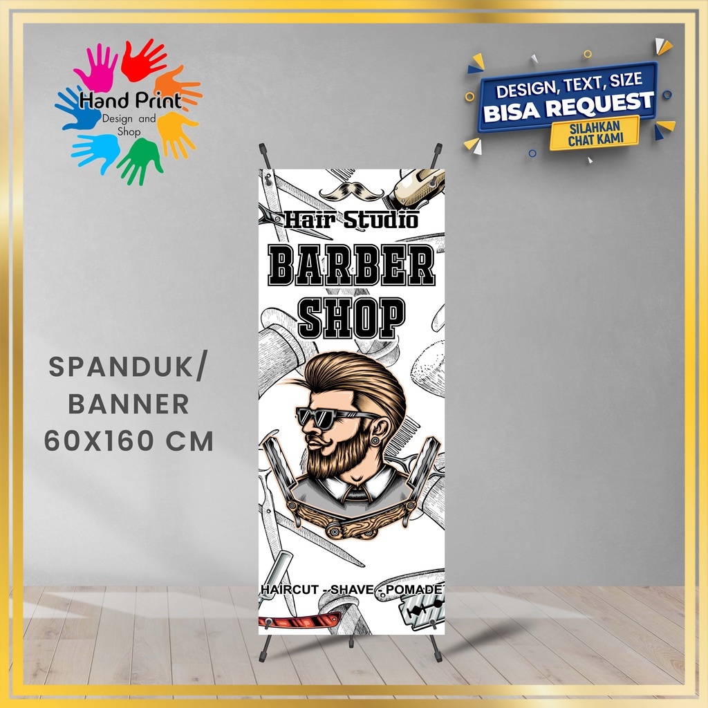 Jual SPANDUK / BANNER Barbershop Pangkas Rambut Cukur Rambut Haircut ...