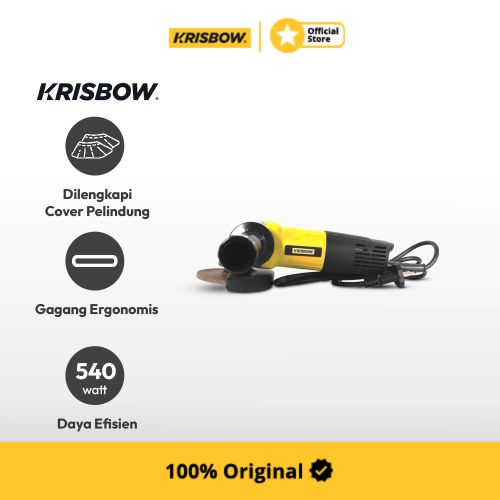 Jual Krisbow Angle grinder Mesin Gerinda Poles 540 Watt 10 cm | Shopee ...