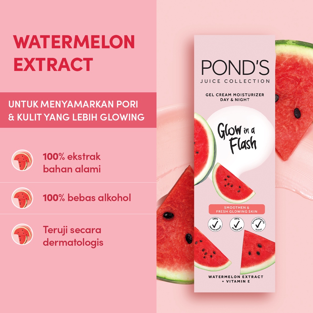 Jual PONDS Juice Collection Moisturizer Watermelon Extract + Vit E 20g ...