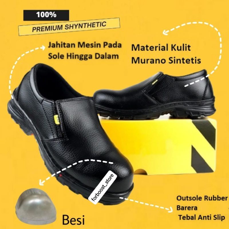 Jual OUTFIT JKT48 TREND TERBARU // sepatu safety slip on ujung besi ...