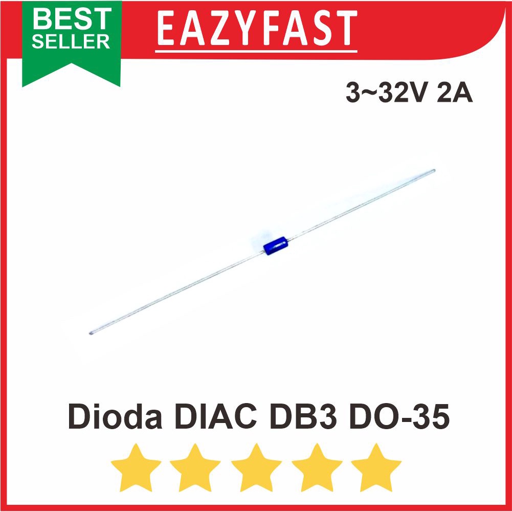 Jual DB3 DIAC Diode TRIAC Trigger DB-3 32V 2A Dioda AC SCR Dimmer DO-35 | Shopee Indonesia