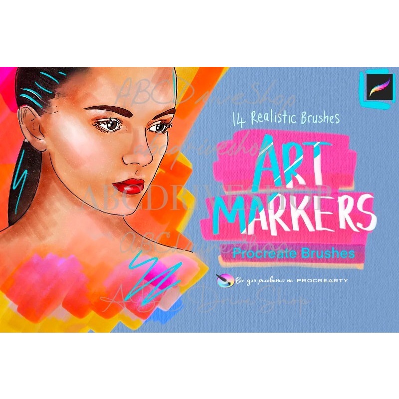 Jual Procreate Brush - Realistic Art Markers ( free gift ) | Shopee ...