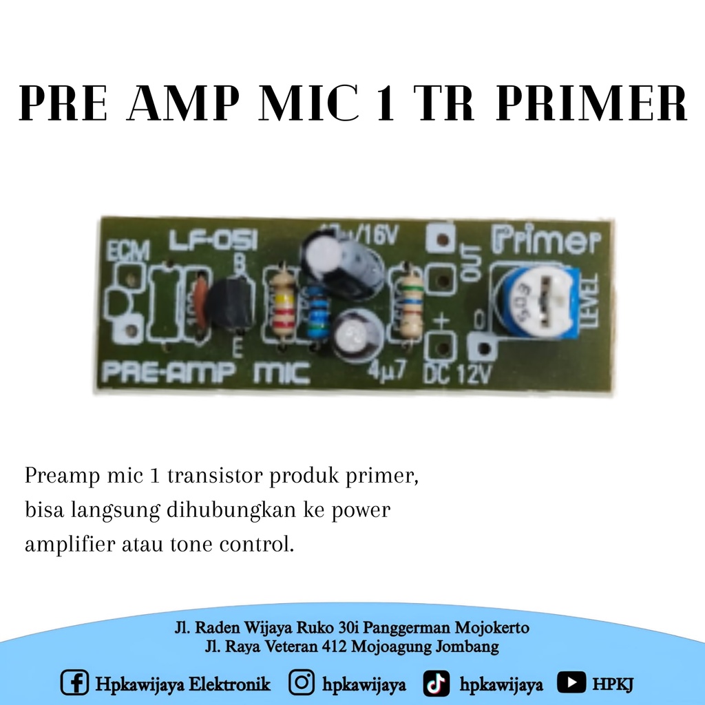 Jual ( 2PCS ) KIT PRE AMP MIC 1 TR PREMIER KIT PRE AMP 1TR MIC | Shopee ...