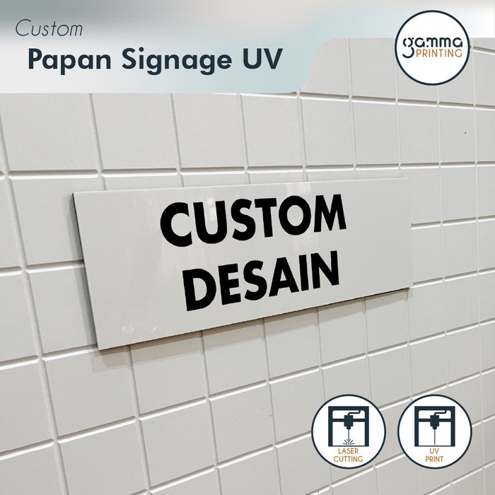 Jual Custom Signage Board Nama Ruangan Akrilik UV Print Papan Sign ...