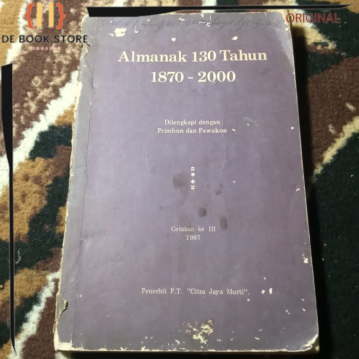 Jual ORIGINAL - Almanak 130 tahun | Shopee Indonesia
