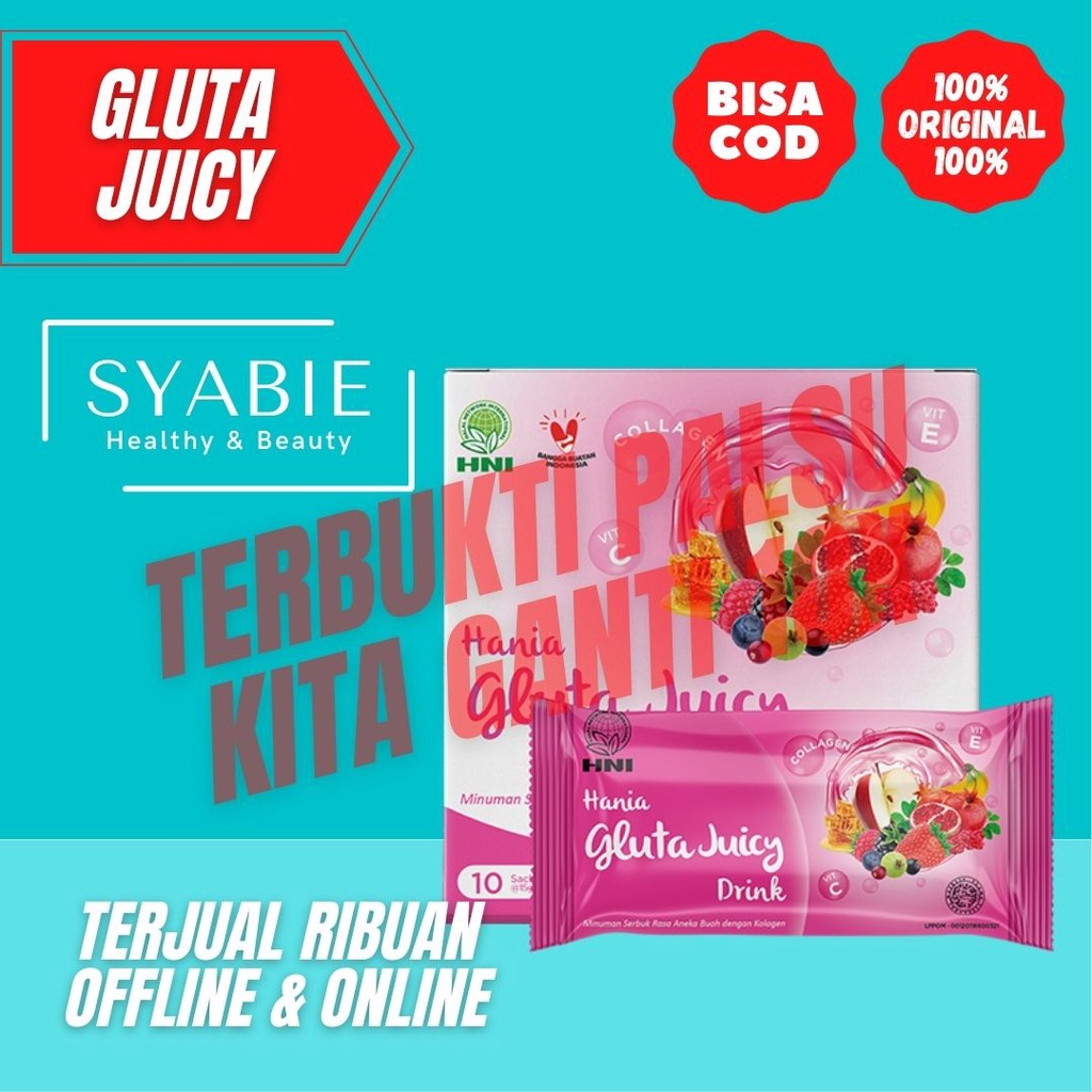 Jual SYABIE 9 Minuman Kolagen Hania Gluta Juicy Drinks 10 Sachet SYABIE ...