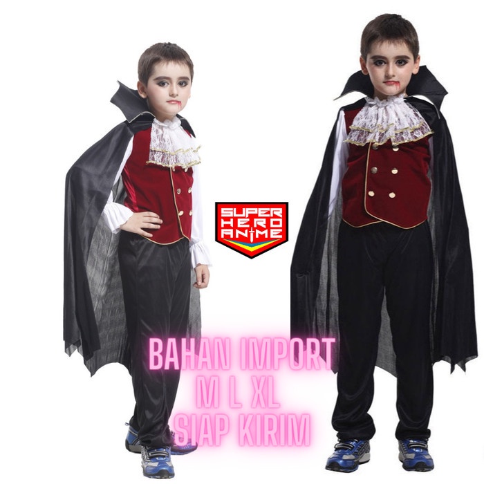 Jual Baju Drakula Anak Kostum Vampire Halloween Karnaval Karakter Cowok ...