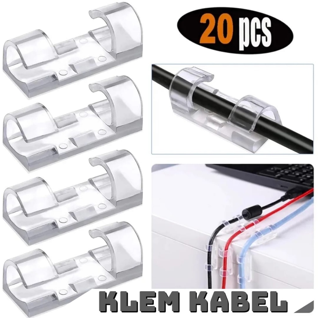 Jual d752 PENJEPIT KABEL TEMPEL / KLIP KABEL ORGANIZER MEJA DINDING ...