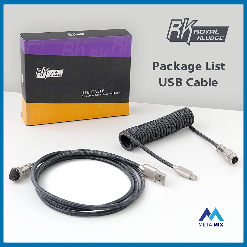 Jual ROYAL KLUDGE RK Coiled Mechanical Keyboard Cable Kabel Type C ...