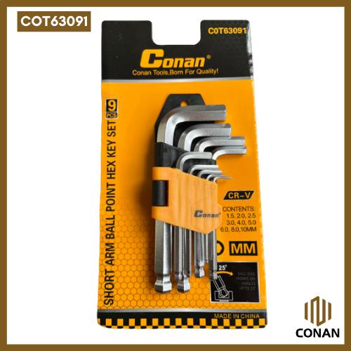 Jual CONAN [COD] KUNCI L SET 9PCS BALL POINT / HEX KEY CRV COT63091 ...