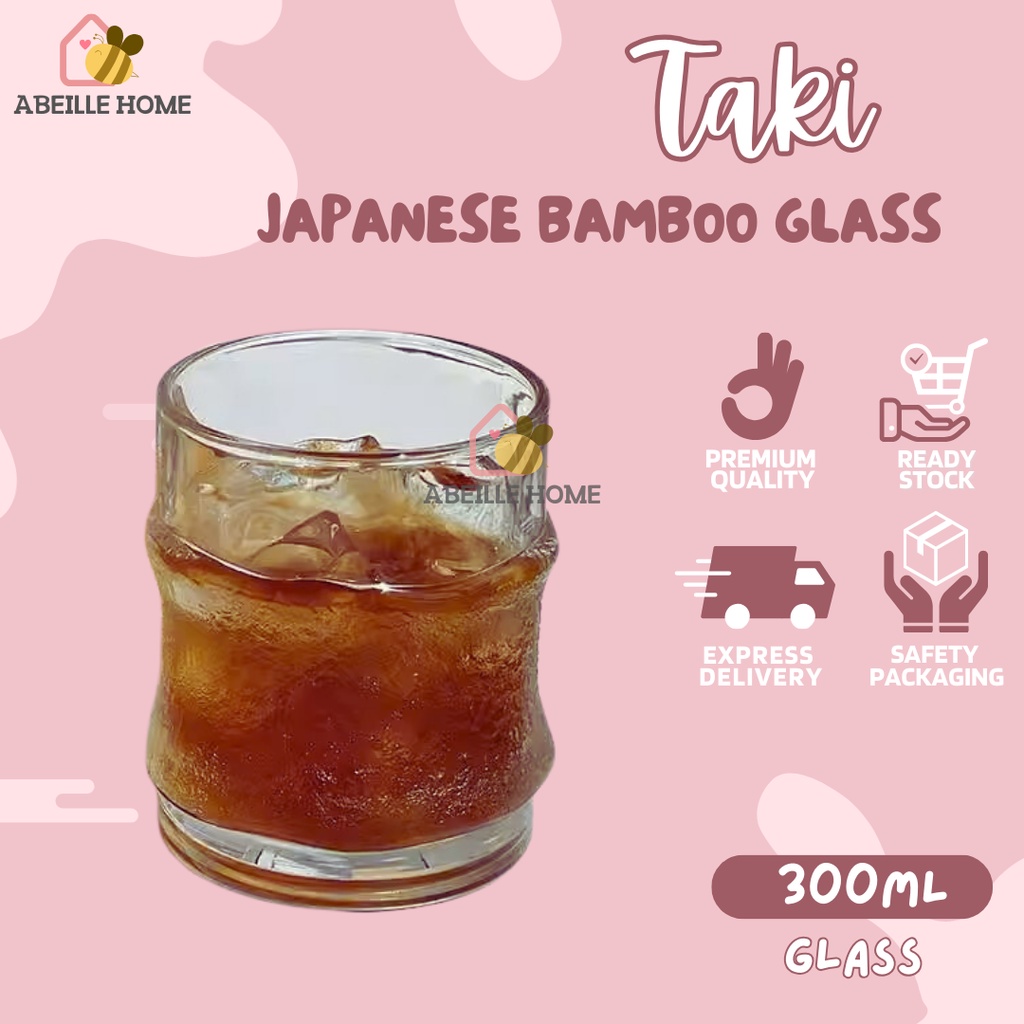 Jual Gelas Kaca Premium TAKI Japanese Bamboo Glass 300ml | Shopee Indonesia