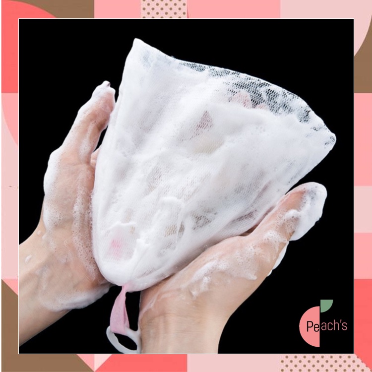 Jual Peachs - H6000 Kantong Jaring Busa Sabun / Pouch Sabun / Jaring ...