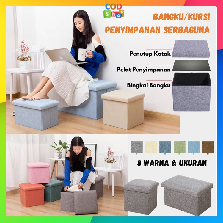 Jual Storage Box Bangku Kursi Penyimpanan Barang Bangku Serbaguna ...