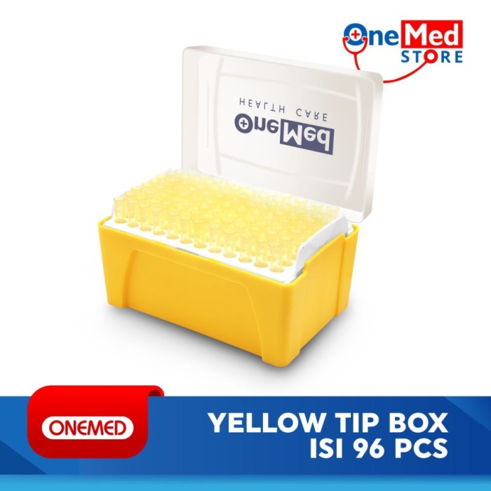 Jual Yellow Tips Isi 96 Pcs With Rack Onemed | Shopee Indonesia