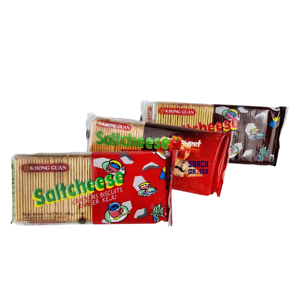 Jual Khong Guan Saltcheese Crackers Biscuits - Netto 200 gr. | Shopee ...