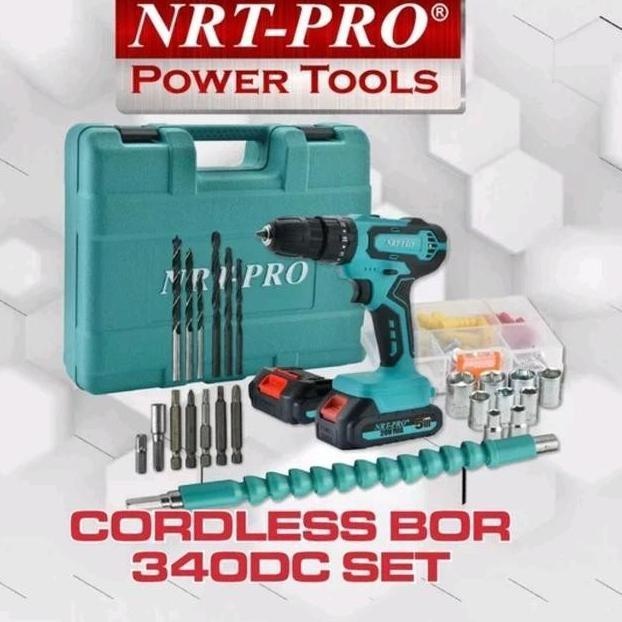 Jual NRT-PRO Mesin Cordless Bor Impack Drill Bor 10mm 20V Baterai DC ...