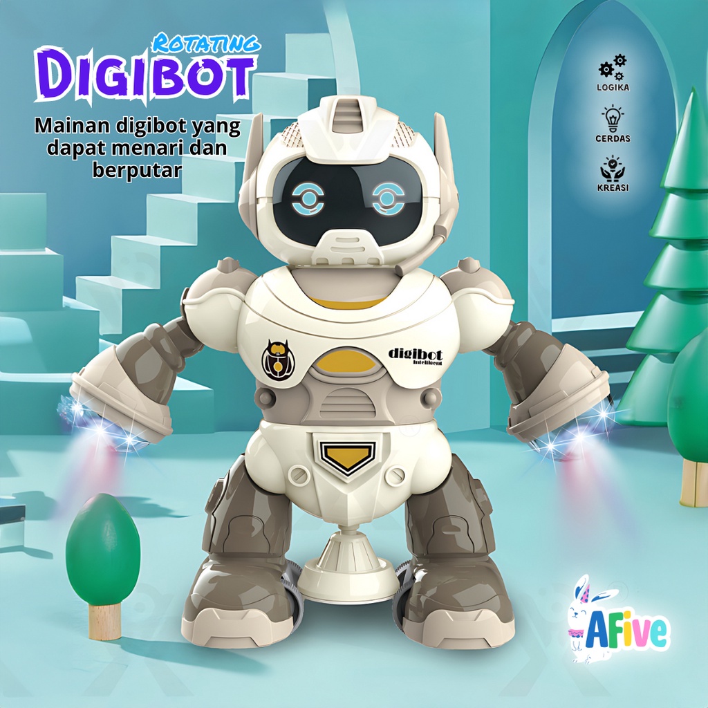 Jual [AFive] Rotating Digibot | Robot Bisa Menari 360 Derajat | Mainan ...
