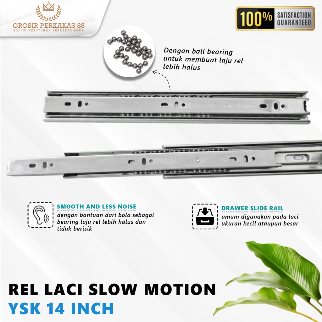 Jual Rel Laci Slow Motion Doble Track Tarik Meja YSK 35 40 cm Silver ...