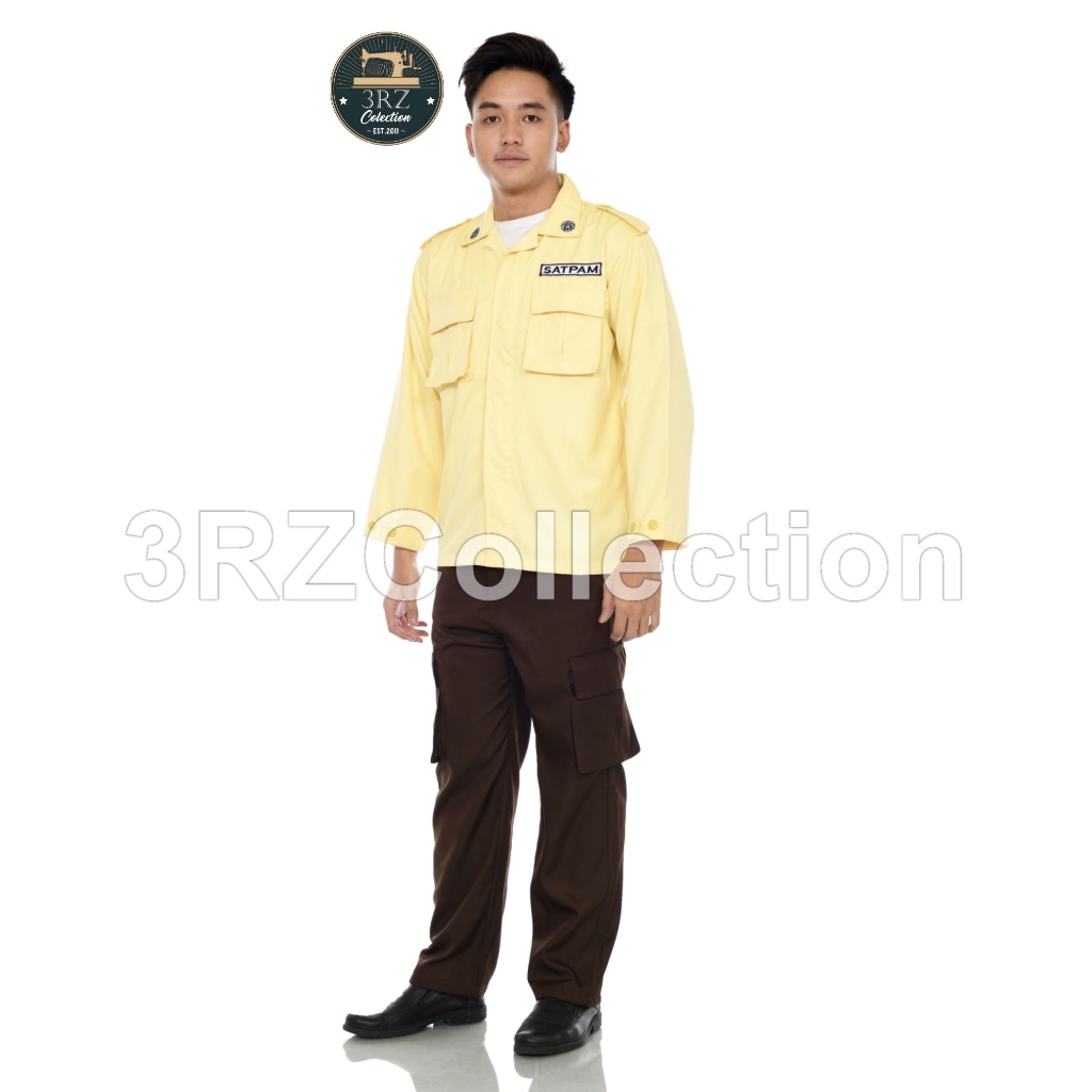 Jual Mssashop 1 stel Setelan Pdl Satpam Pdl Hitam Krem Baju Seragam Security Cream Pdl Coklat ...