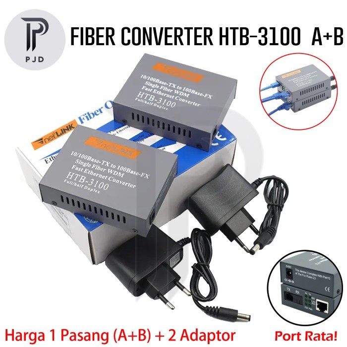 Jual Netlink HTB-3100 Media Converter Fiber Optik Fiber Optic HTB3100 ...