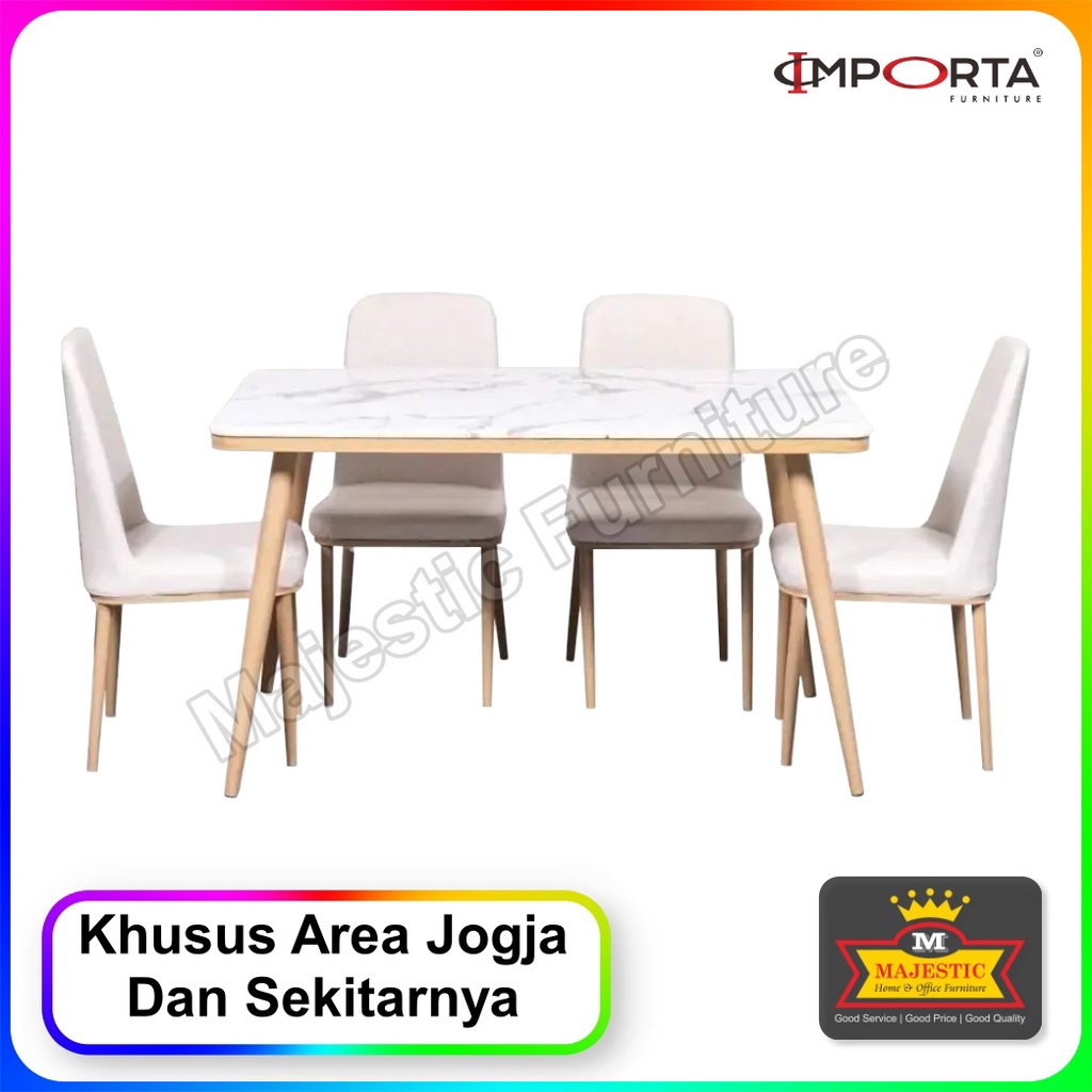 Jual Meja Makan Importa Roku Dining Set 4k - Jogja | Shopee Indonesia